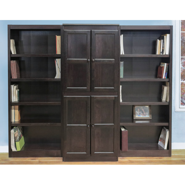 Darby Home Co Rummond15 Shelf Bookcase Wall with Doors, 72 inch Tall ...