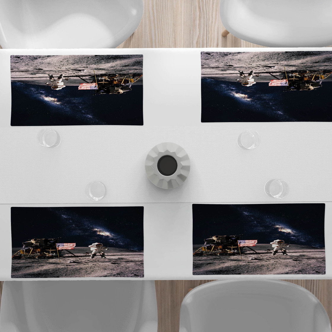 East Urban Home Ambesonne Galaxy Place Mats Set Of 4, Astronaut On ...