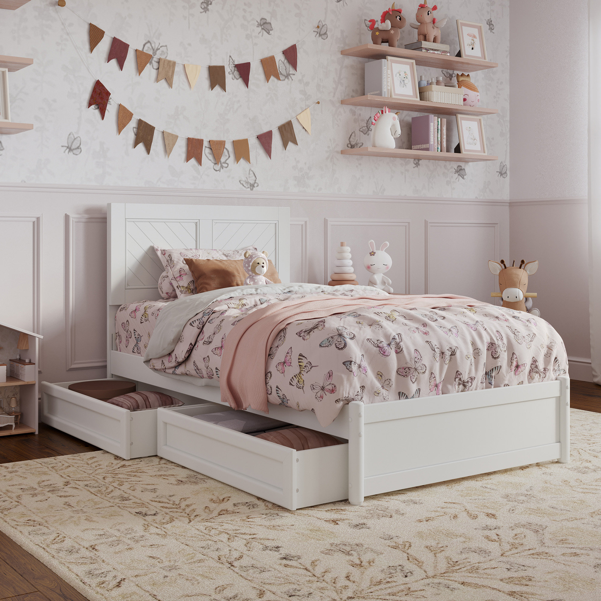 Red Barrel Studio Lamarkus Solid Wood Storage Platform Bed with ...