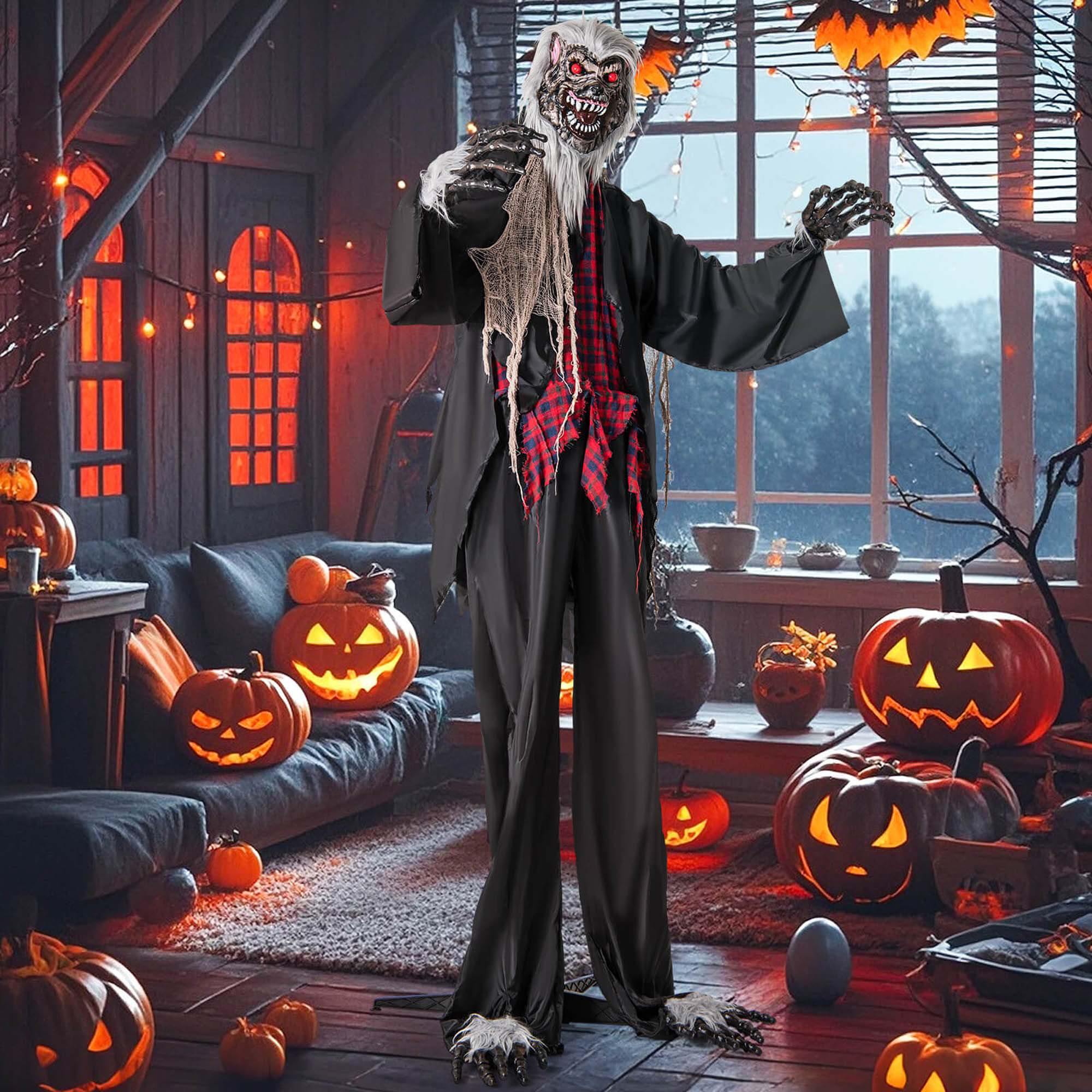 The Holiday Aisle® 8.2 Ft Halloween Animatronics Sound-Activated ...