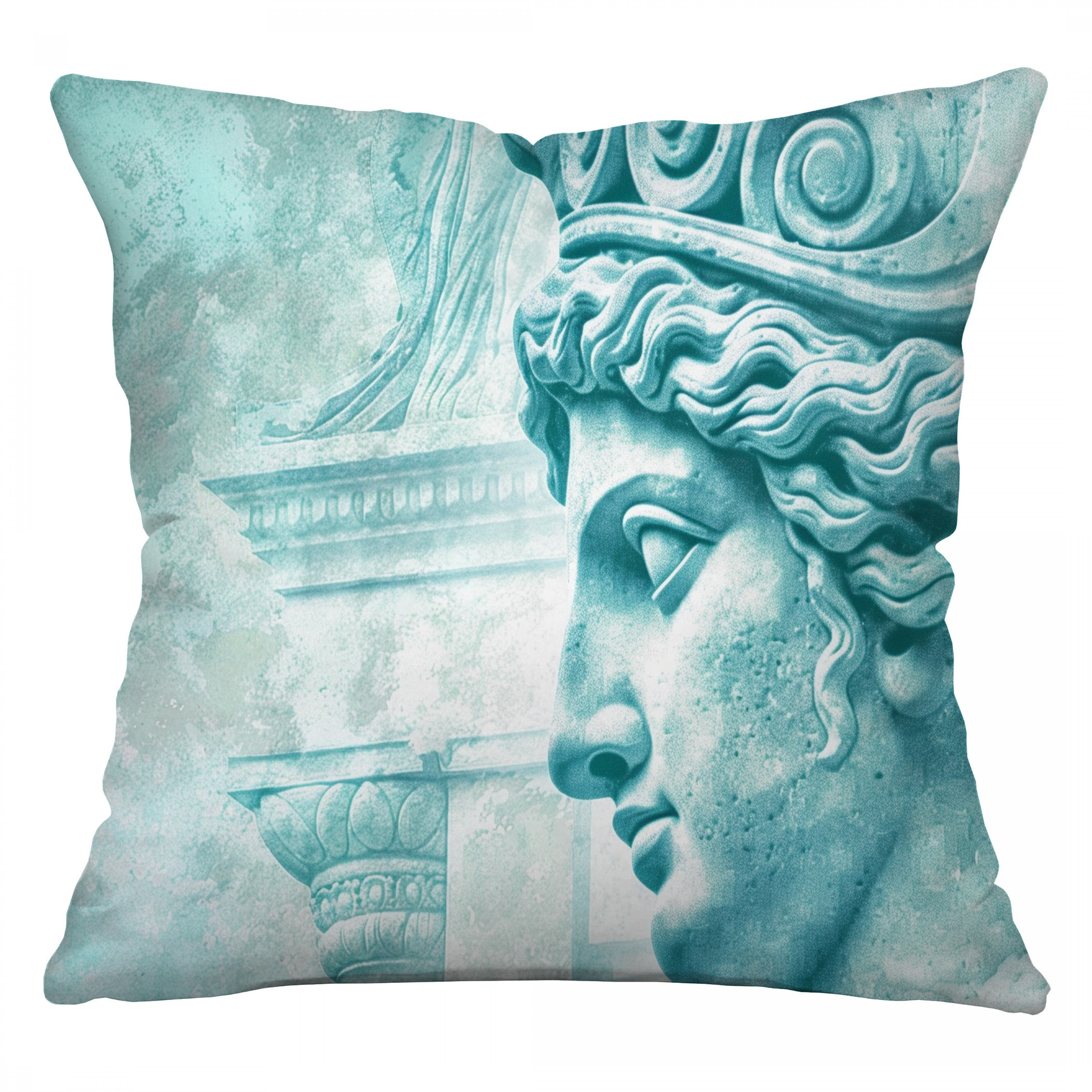 VisionDecor Statue Throw Pillow, Architecture Cotton Twill Pillows ...
