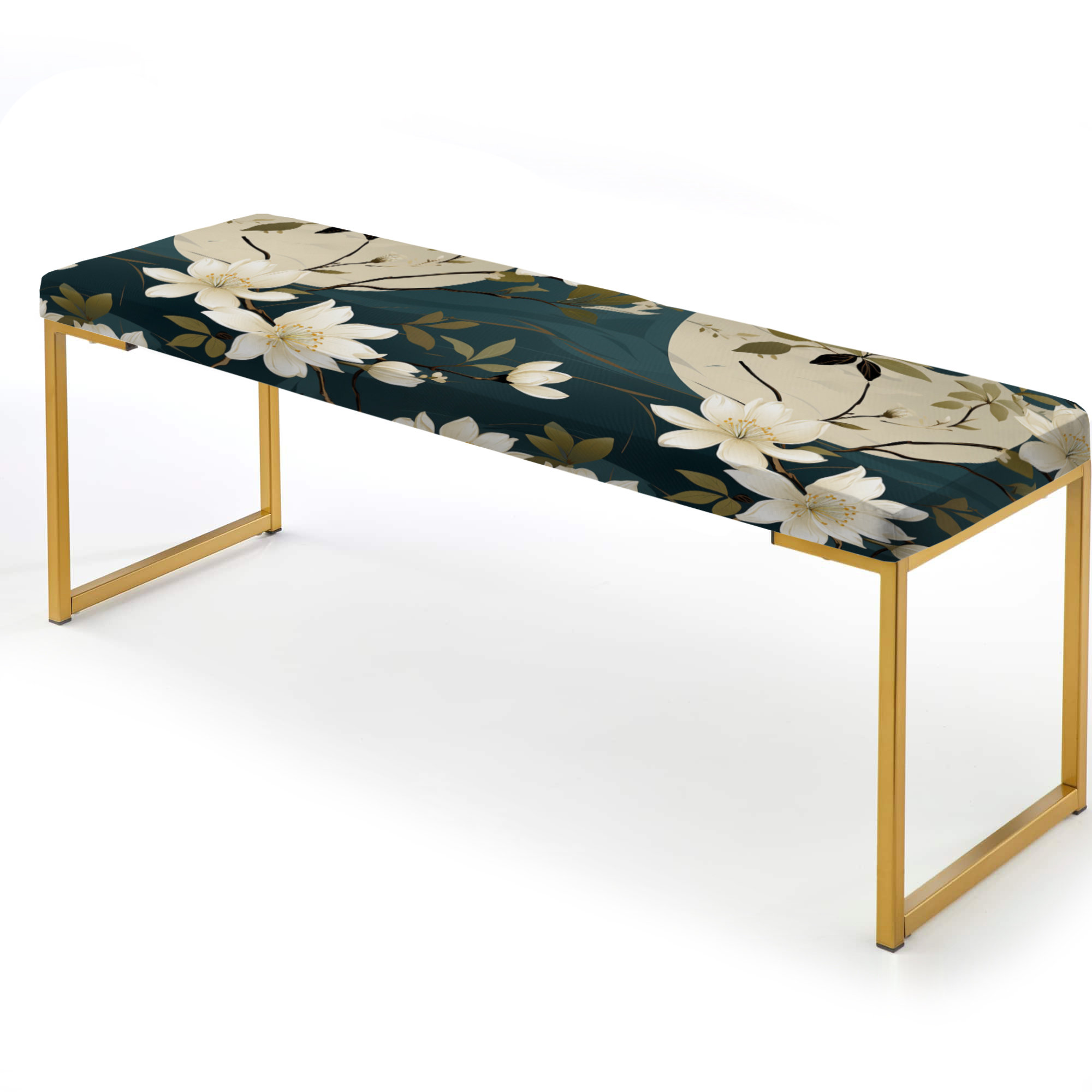 Design Art White And Green Tranquil Floral Elegant Zen - Botanical ...