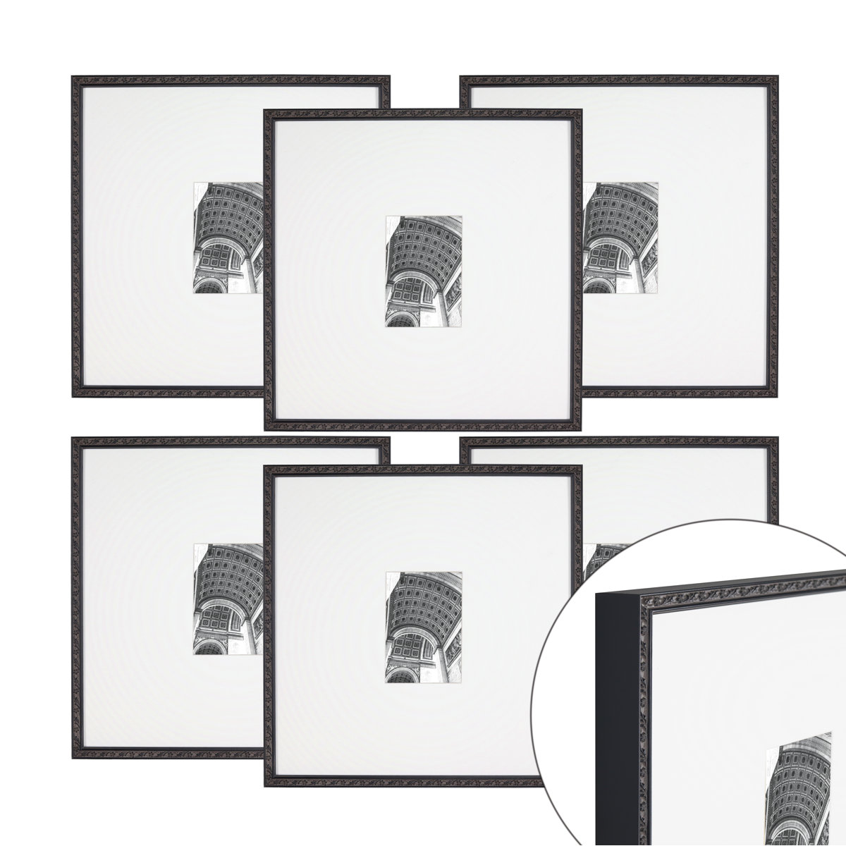 Artistry Designs Ash Wood Gallery Wall 6 Piece Frame Set & Reviews ...