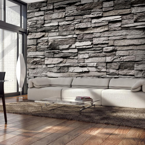17 Stories Wallpaper - Granite Bastion (Stone) - Wayfair Canada