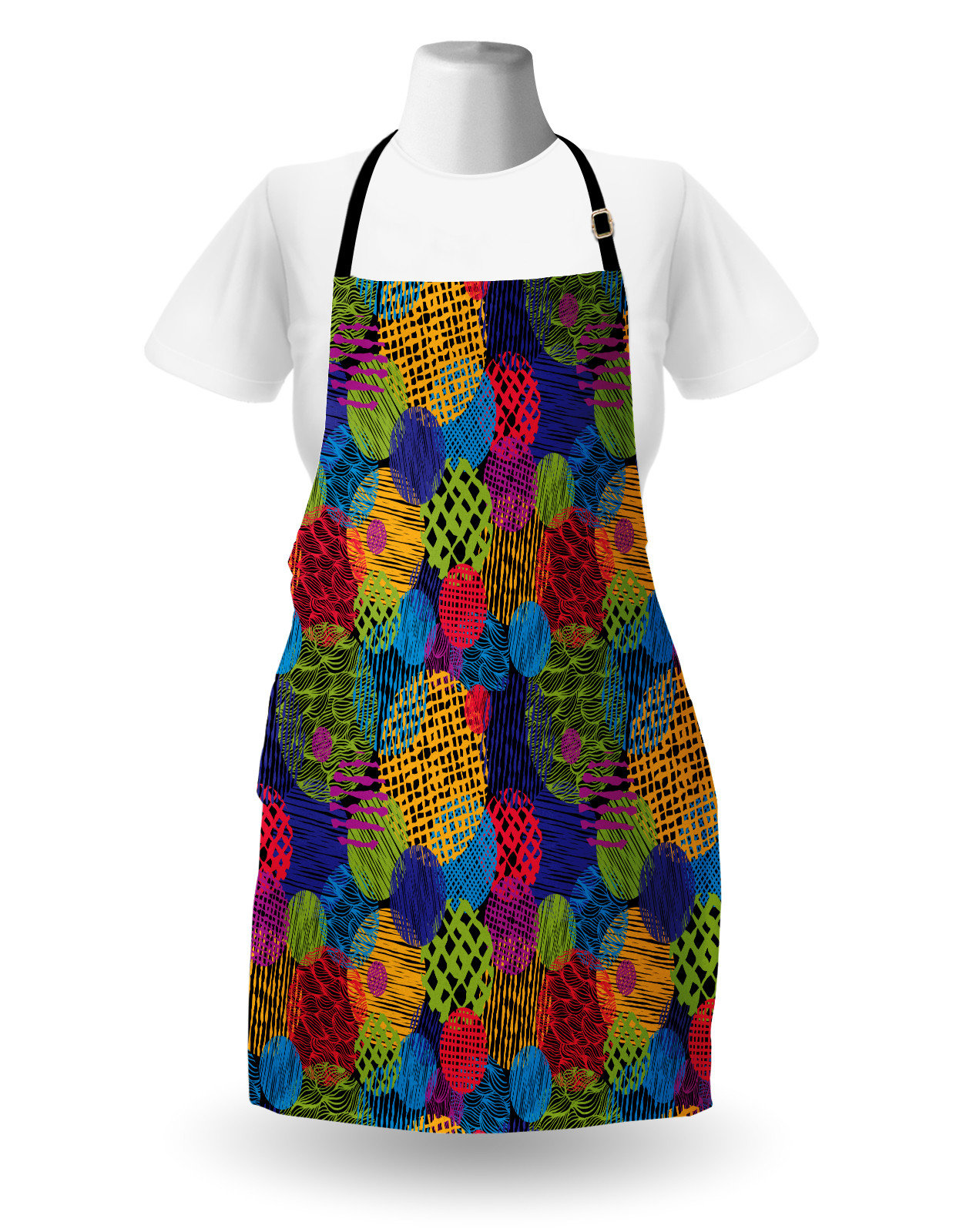 East Urban Home Geometric Shapes Bib Apron | Wayfair