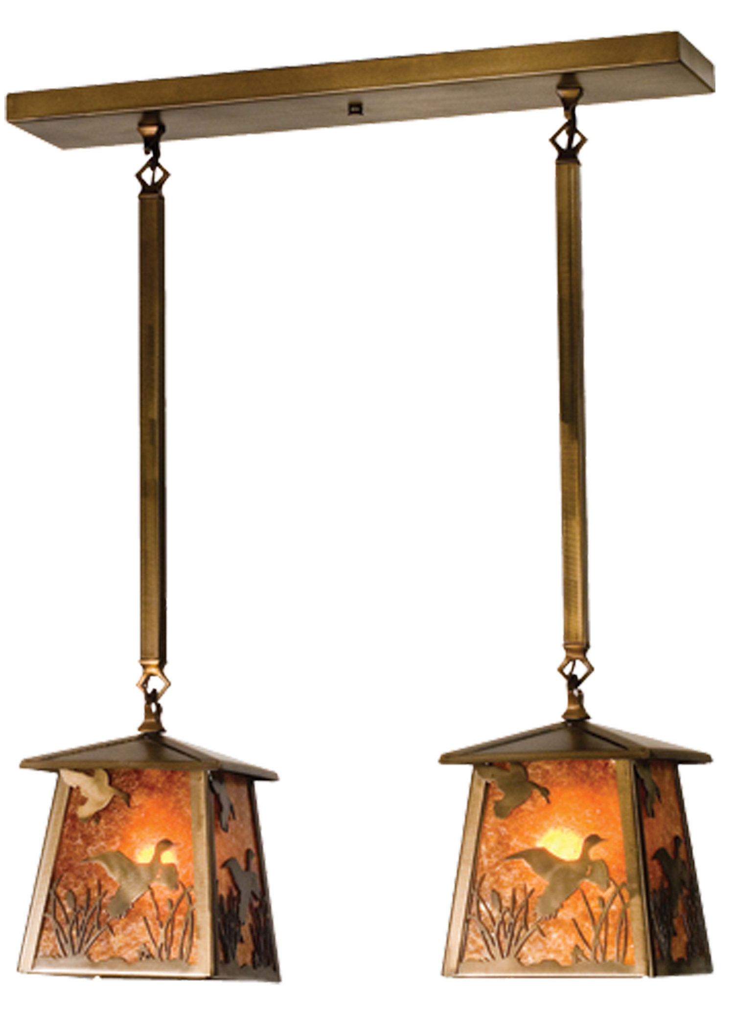 Meyda Lighting Ducks in Flight 2 - Light Kitchen Island Linear Pendant ...