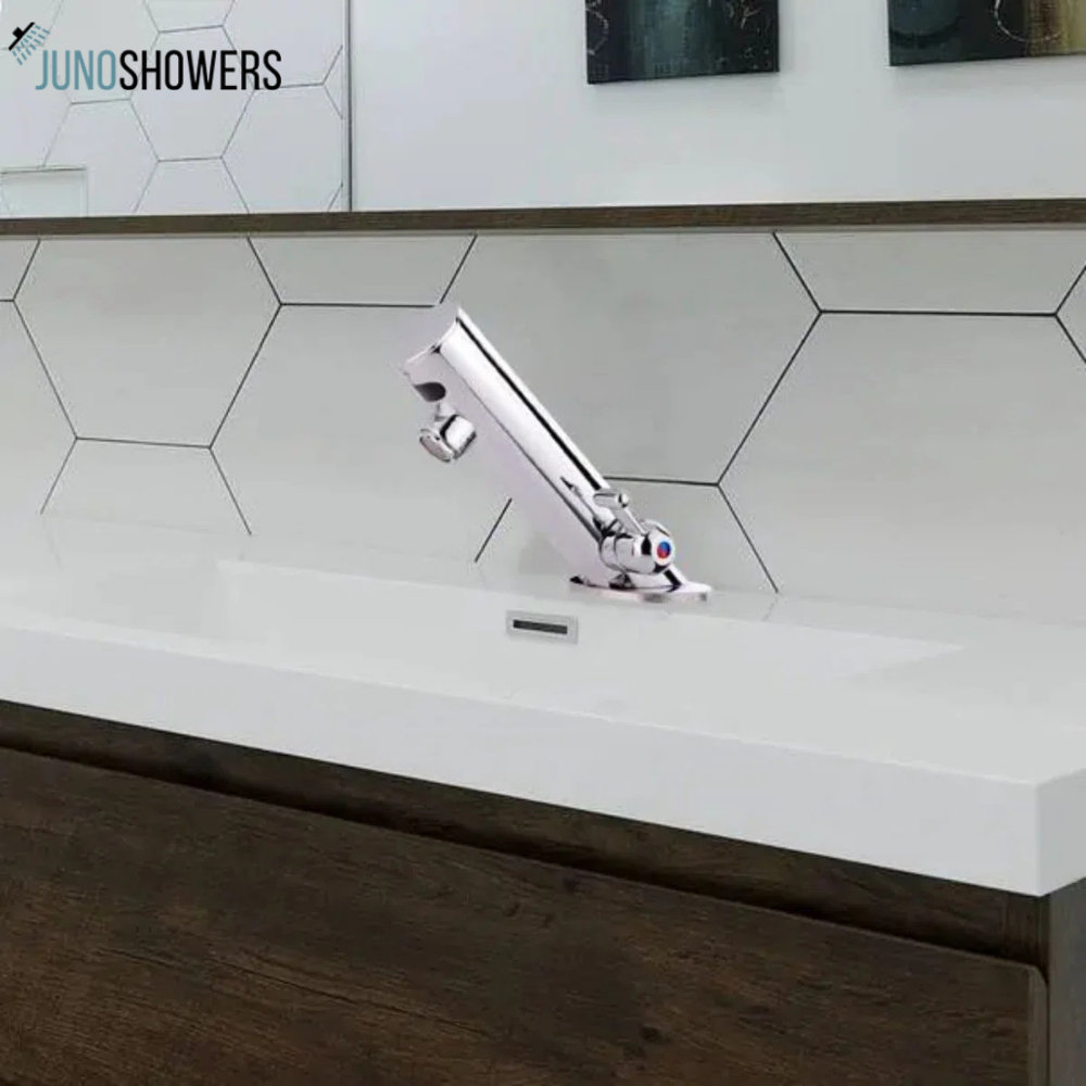 Juno Showers Juno Thermostatic Handfree Motion Sensor Sink Faucet for ...
