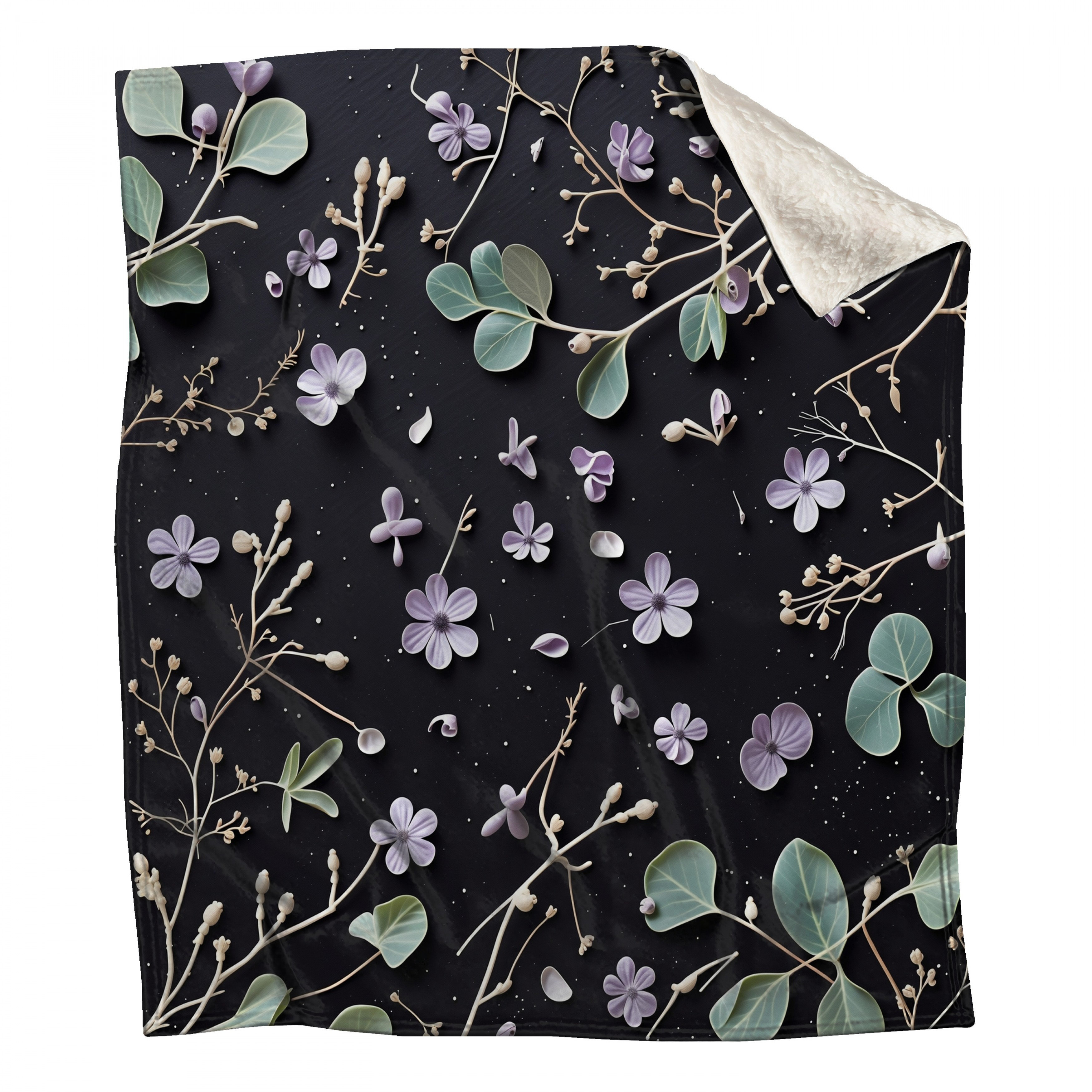 VisionDecor Floral Fleece Throw Blanket - Nature Throws for Sofas or ...