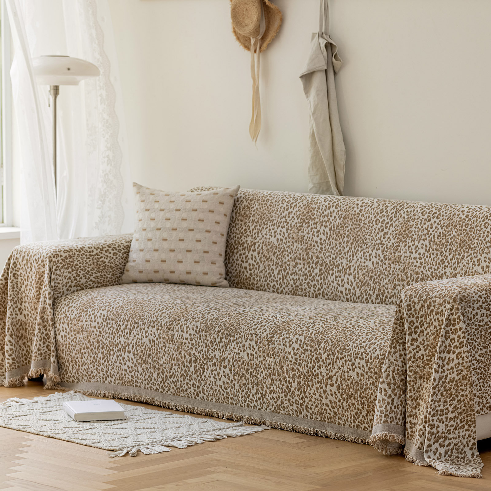 Mercer41 Luxury Jacquard Leopard Print Chenille Couch Cover | Wayfair