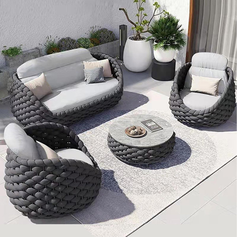 Hokku Designs Trayden 5 - Person Outdoor Seating Group with Cushions ...