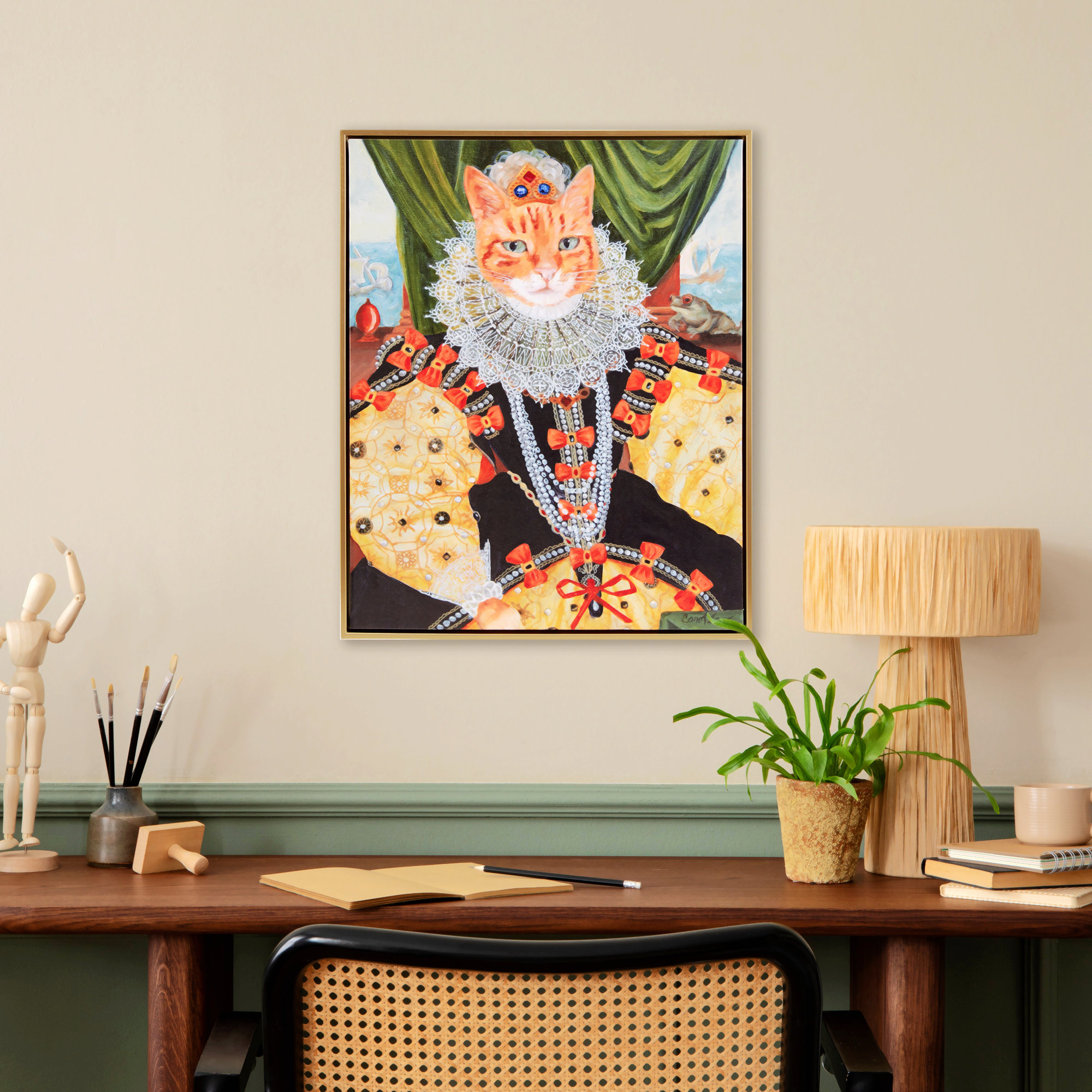 Trinx Bohemian Cat Framed Canvas Wall Art - Wayfair Canada