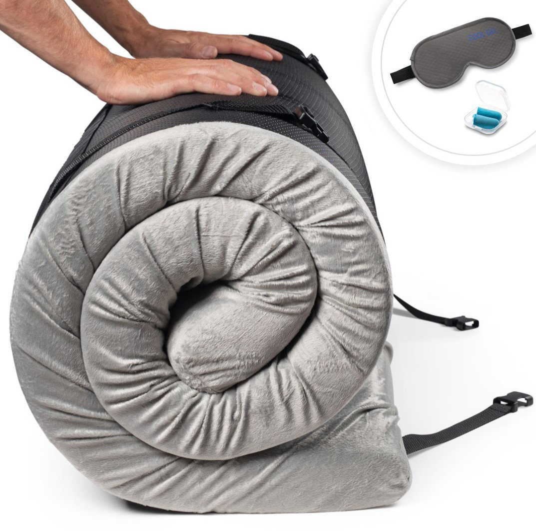 Alwyn Home CertiPUR-US Memory Foam Camping Sleeping Roll Up Floor ...