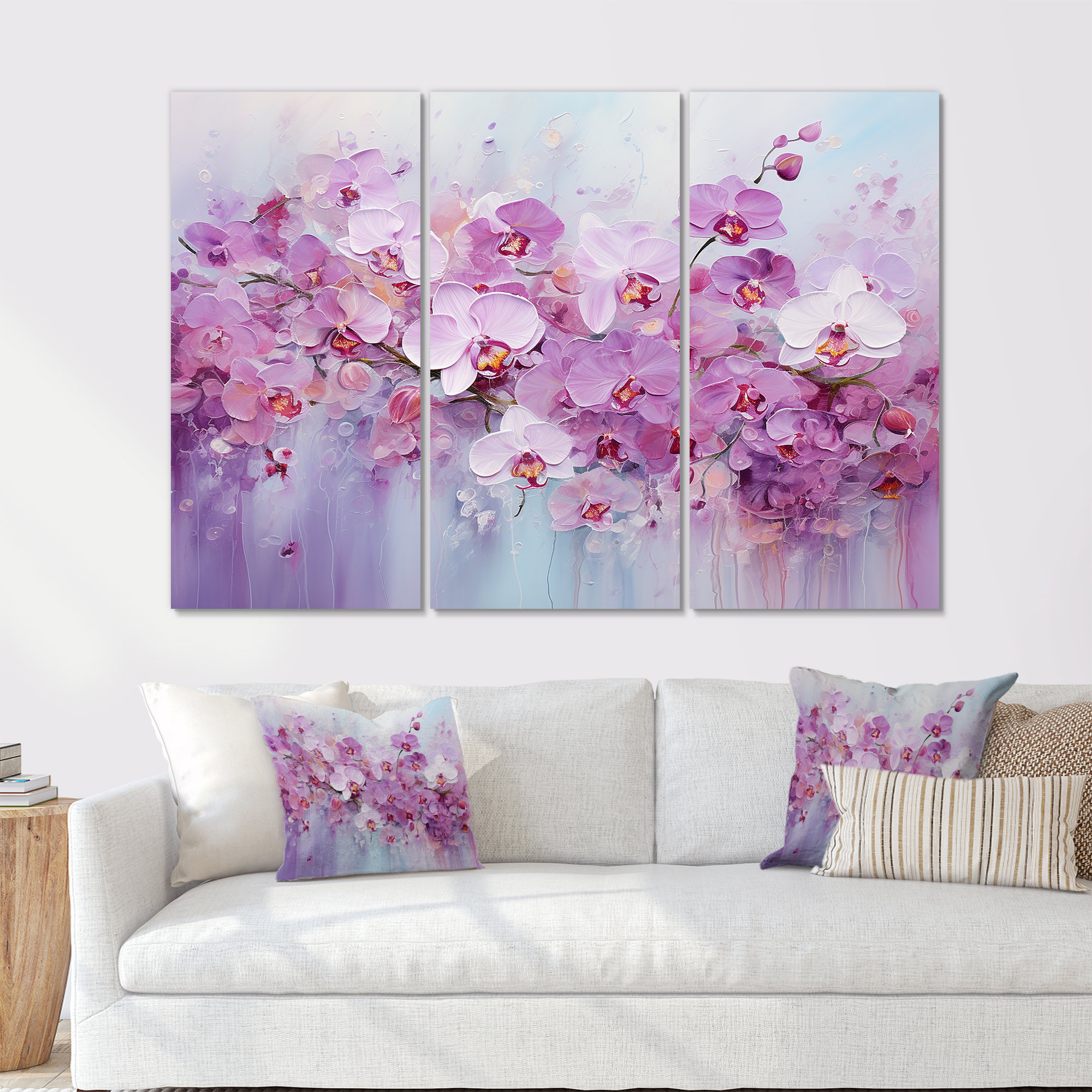 Red Barrel Studio® Purple Pansies Blooming Field - Flower Field Canvas ...