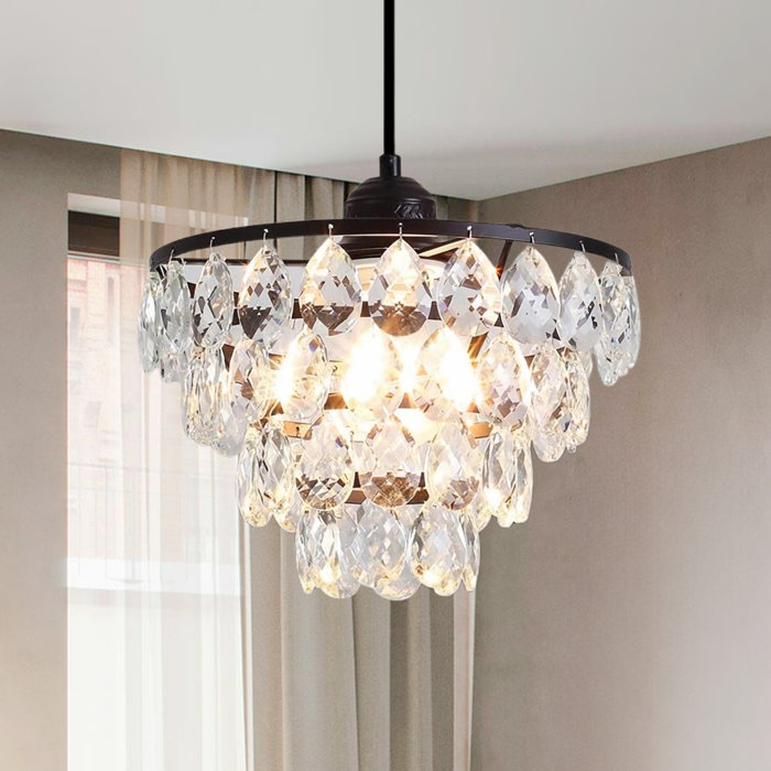 House of Hampton® Kimoya 1-Light Mini Crystal Chandelier Pendant Light ...