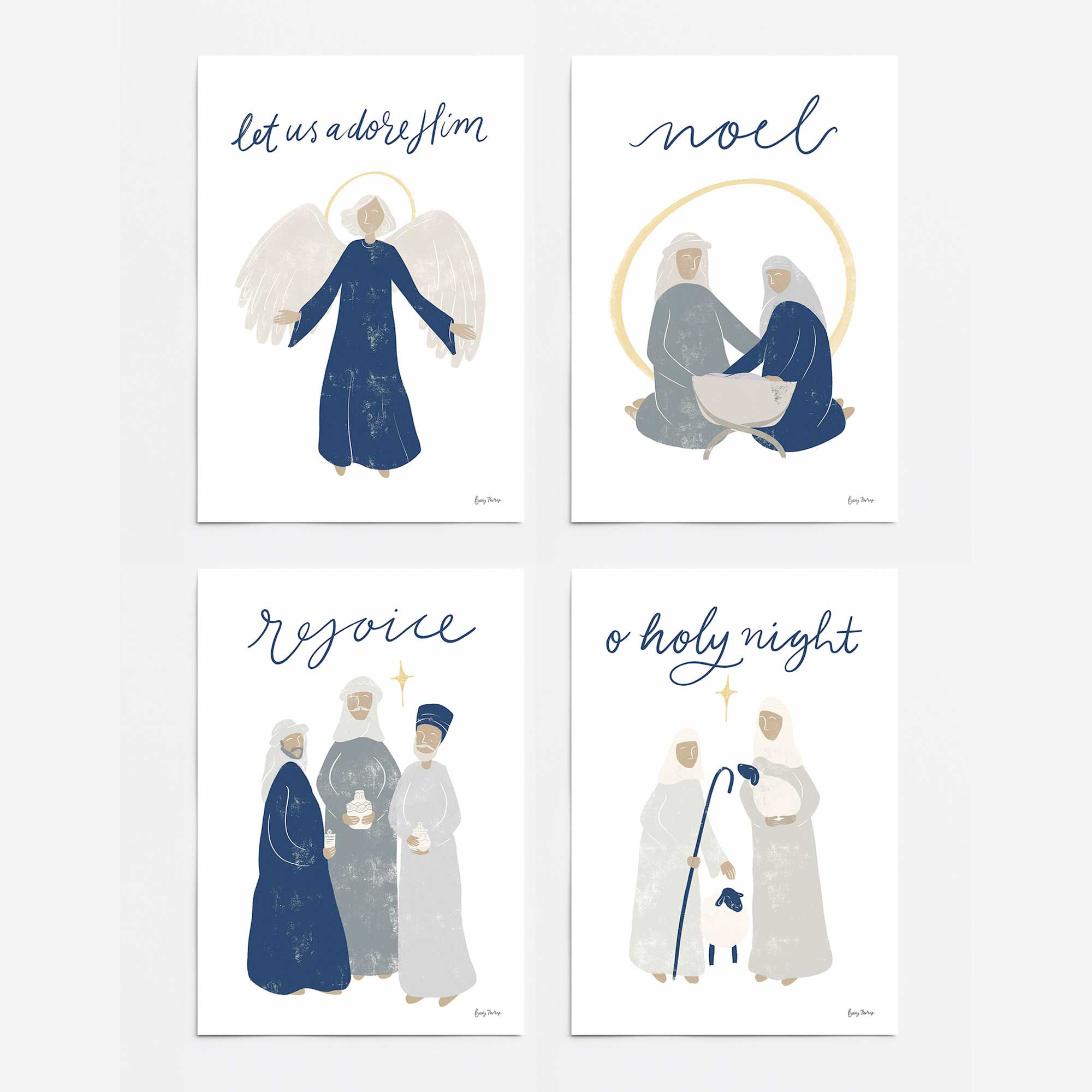 Wrought Studio™ Bethlehem's Glow set of 4 Art Prints | Wayfair