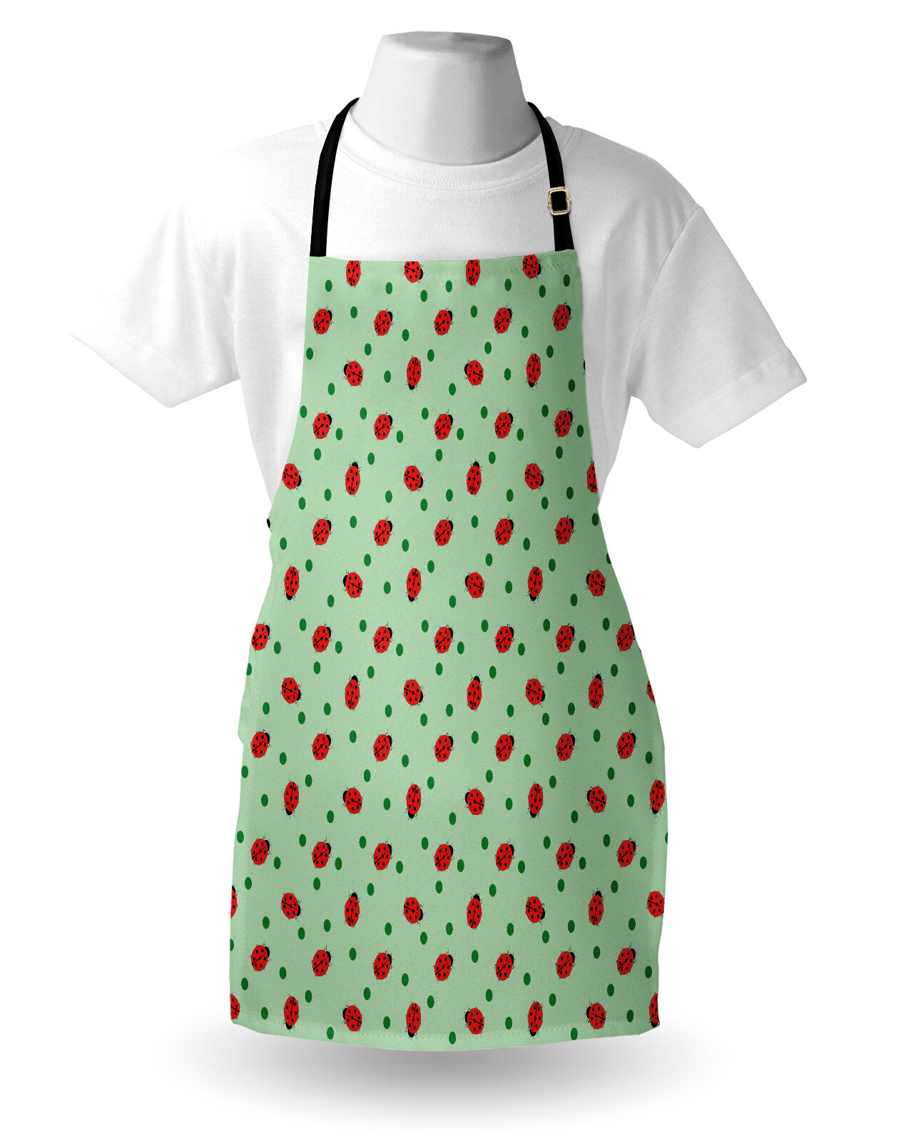 East Urban Home Ladybugs Apron Unisex, Polka Dots with Insect, Adult ...