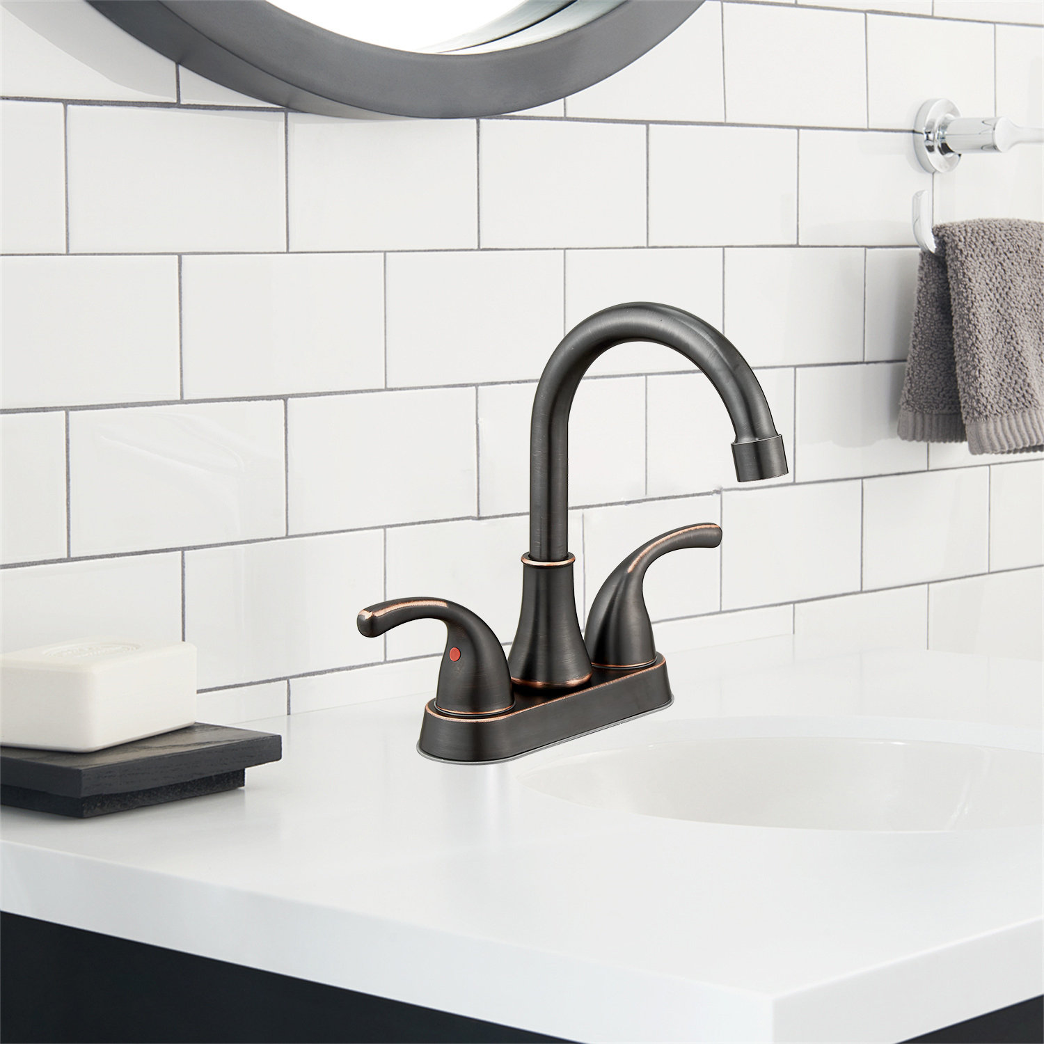 XINGRUISI Classic Flow 4" Centerset Bathroom Faucet With Drain | Wayfair