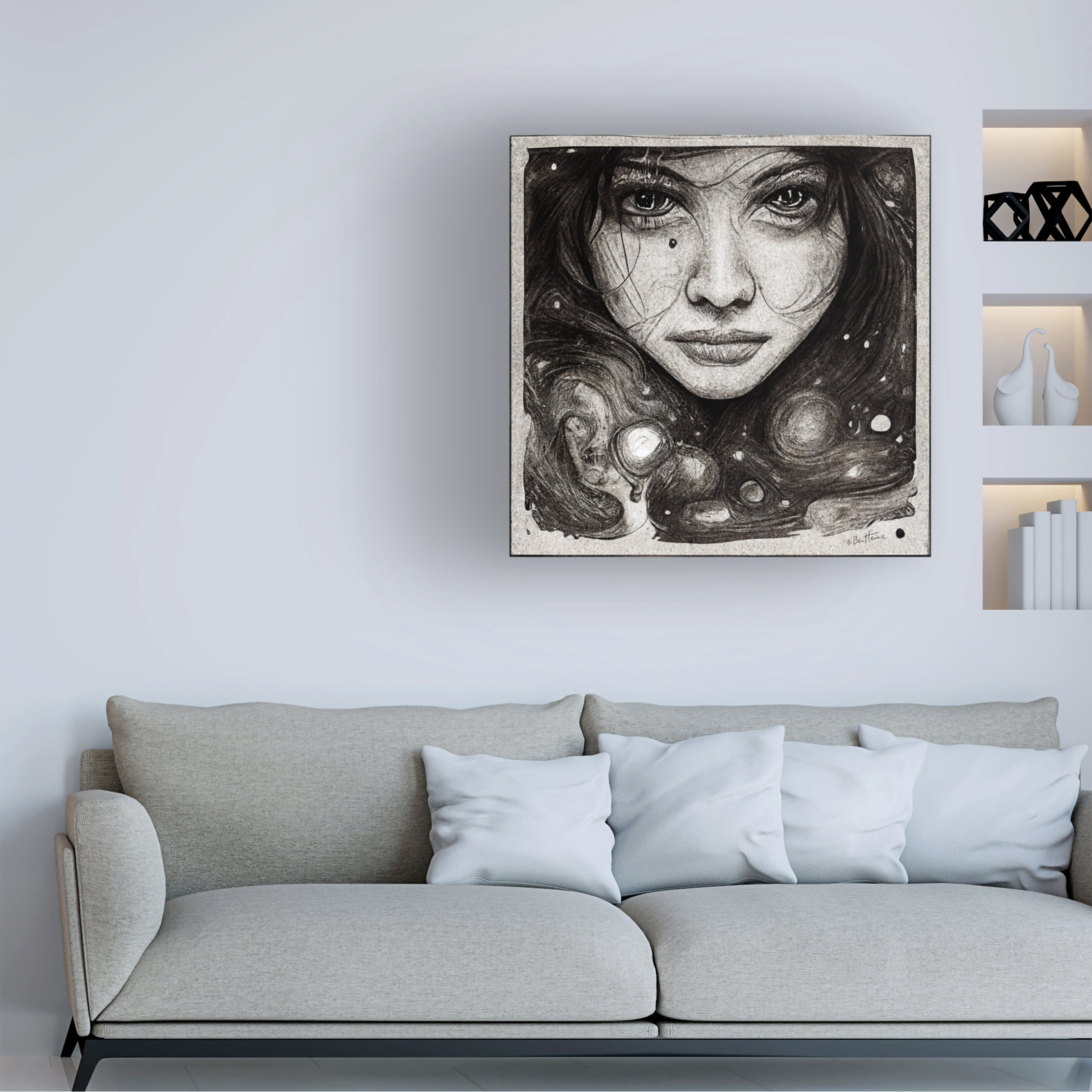 Trademark Fine Art Ben Heine Astro Hair Canvas Art | Wayfair
