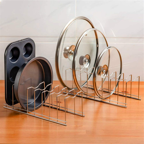 Prep & Savour Steel Rectangle Countertop / Cabinet Pot Rack - Wayfair ...