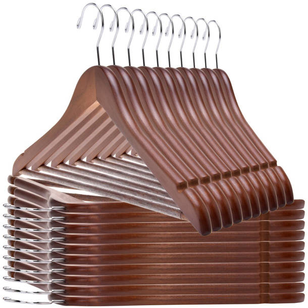 Rebrilliant Lowenstein Wood Non-Slip Standard Hanger & Reviews | Wayfair