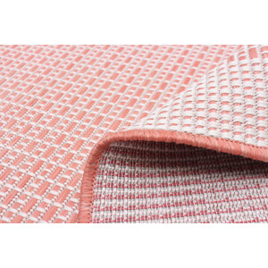 Dovecove Willem Coral/Beige Indoor/Outdoor Rug | Wayfair