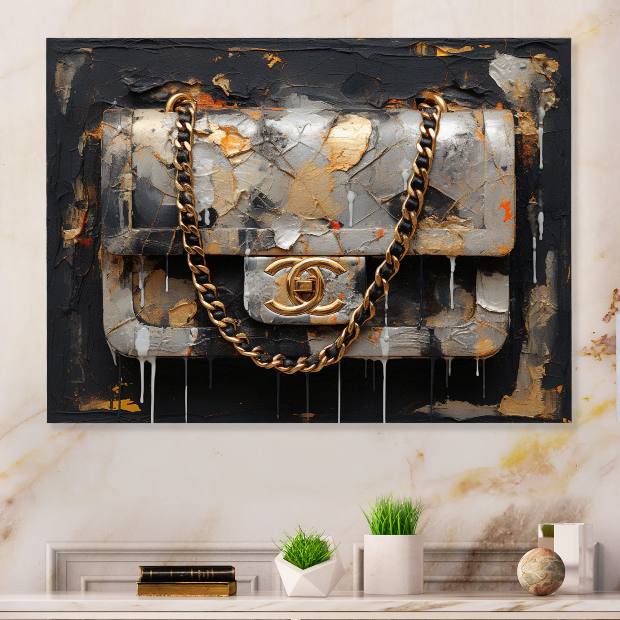 Astoria Grand Minimalism Cc Bag Designer I - Fashion Metal Wall Decor ...