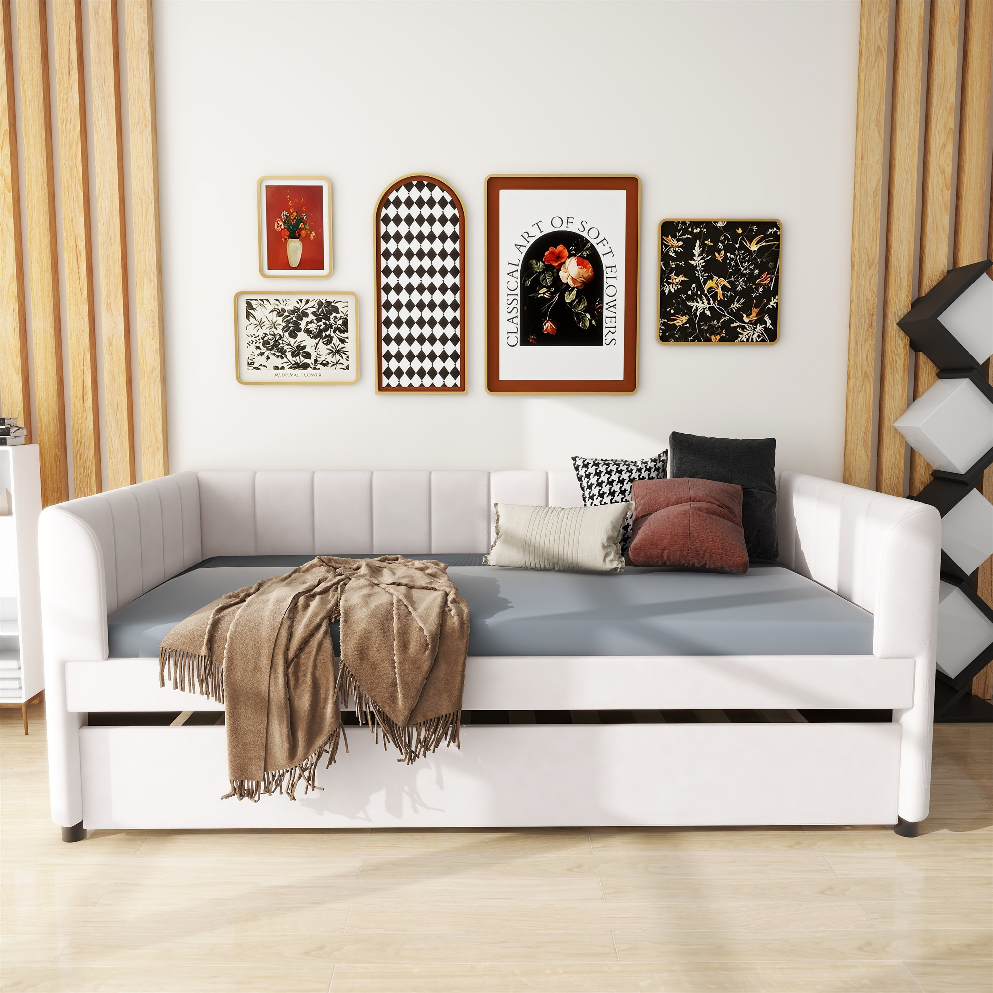 Latitude Run® Nadwa Twin Size Upholstered Daybed with Ergonomic Design ...