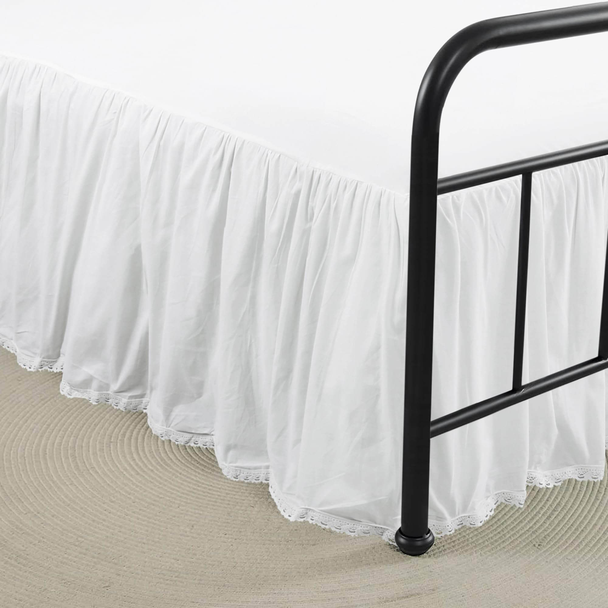 tangmaikeji 100% Lightweight Cotton Bed Skirt, Queen Size 14