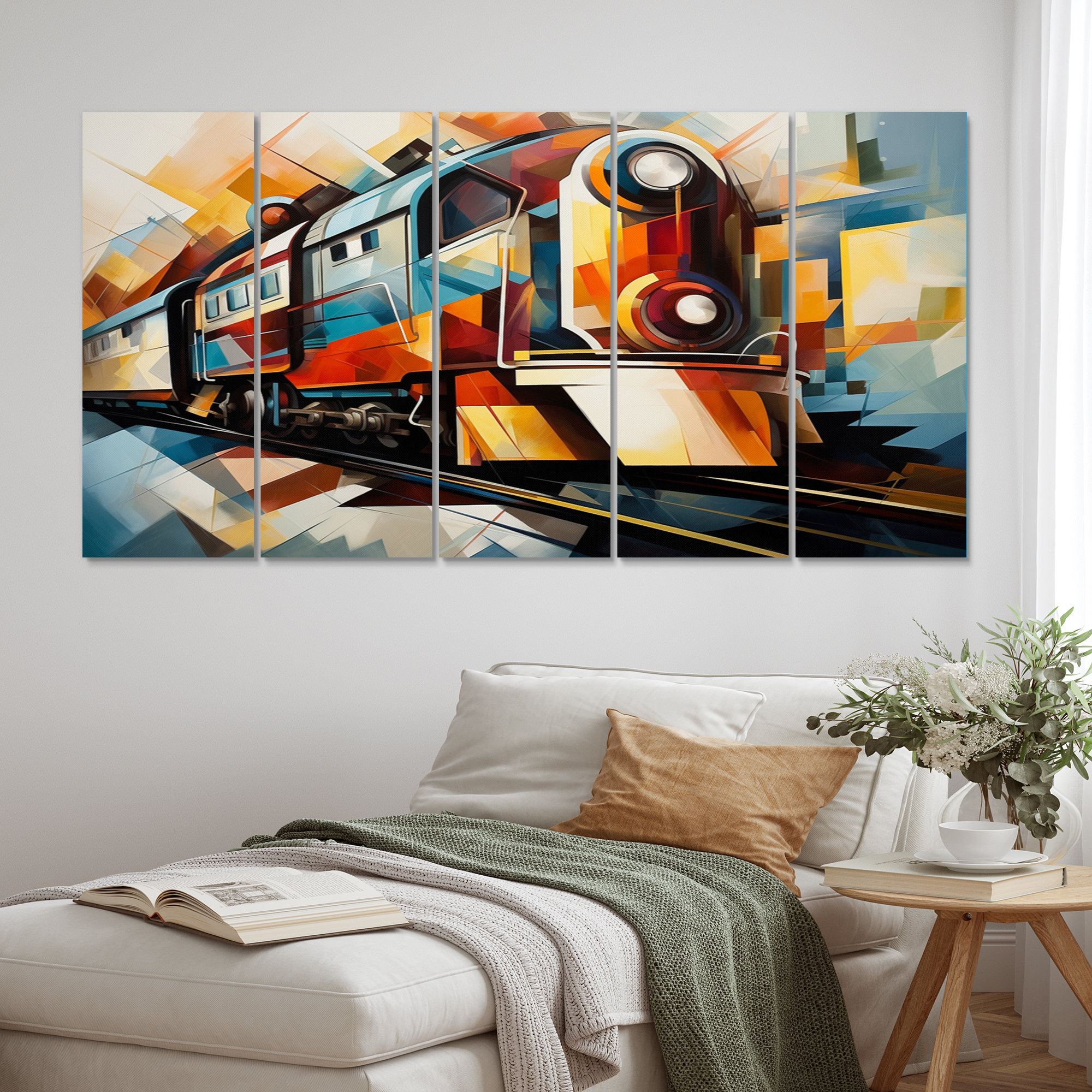 Williston Forge Abstract Train Cubist Expressions II - Transportation ...