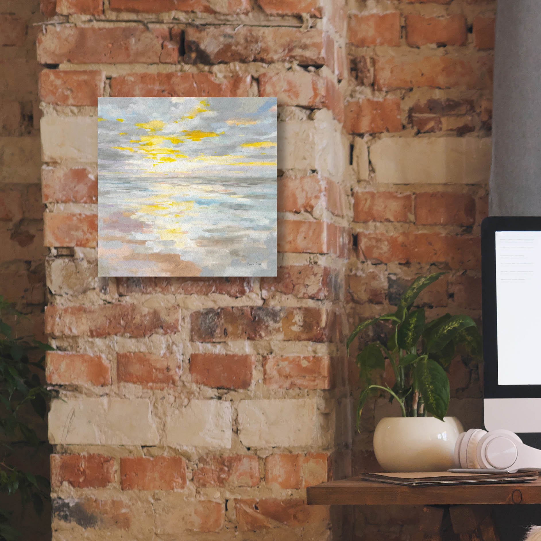 Dovecove 'Sunup On The Sea' by Danhui Nai Canvas Wall Art | Wayfair