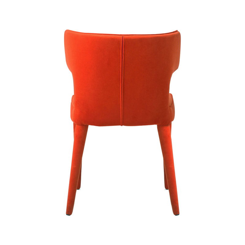 Andrew Martin Juno Wing Back Side Chair in Orange | Perigold