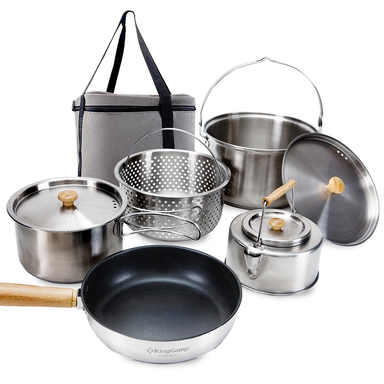 Fashion Finesse Camping Cookware Set 304 Stainless Steel Campfire ...