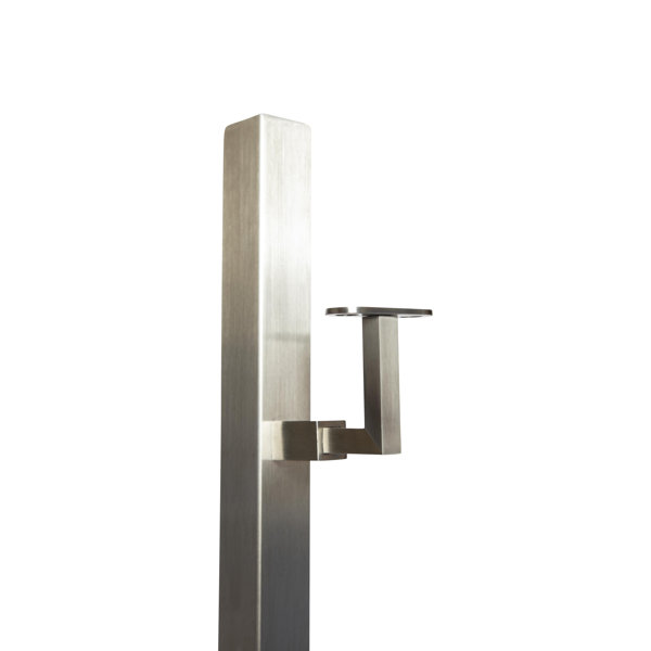 IAM Design Square Profile Stationary Post Side Mount Stainless Steel ...