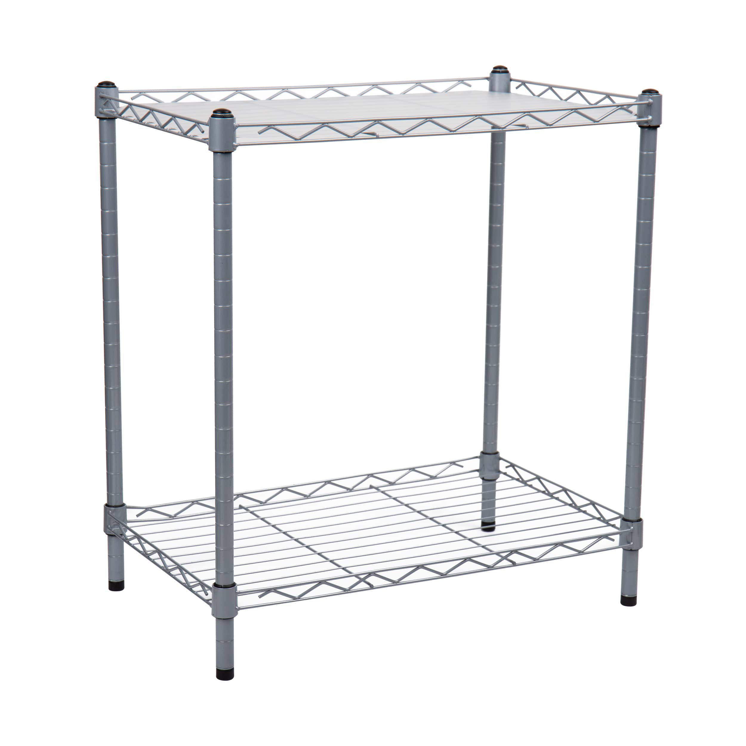 Rebrilliant Adjustable Metal Utility Shelf - Modern 2-Tier Storage Rack ...