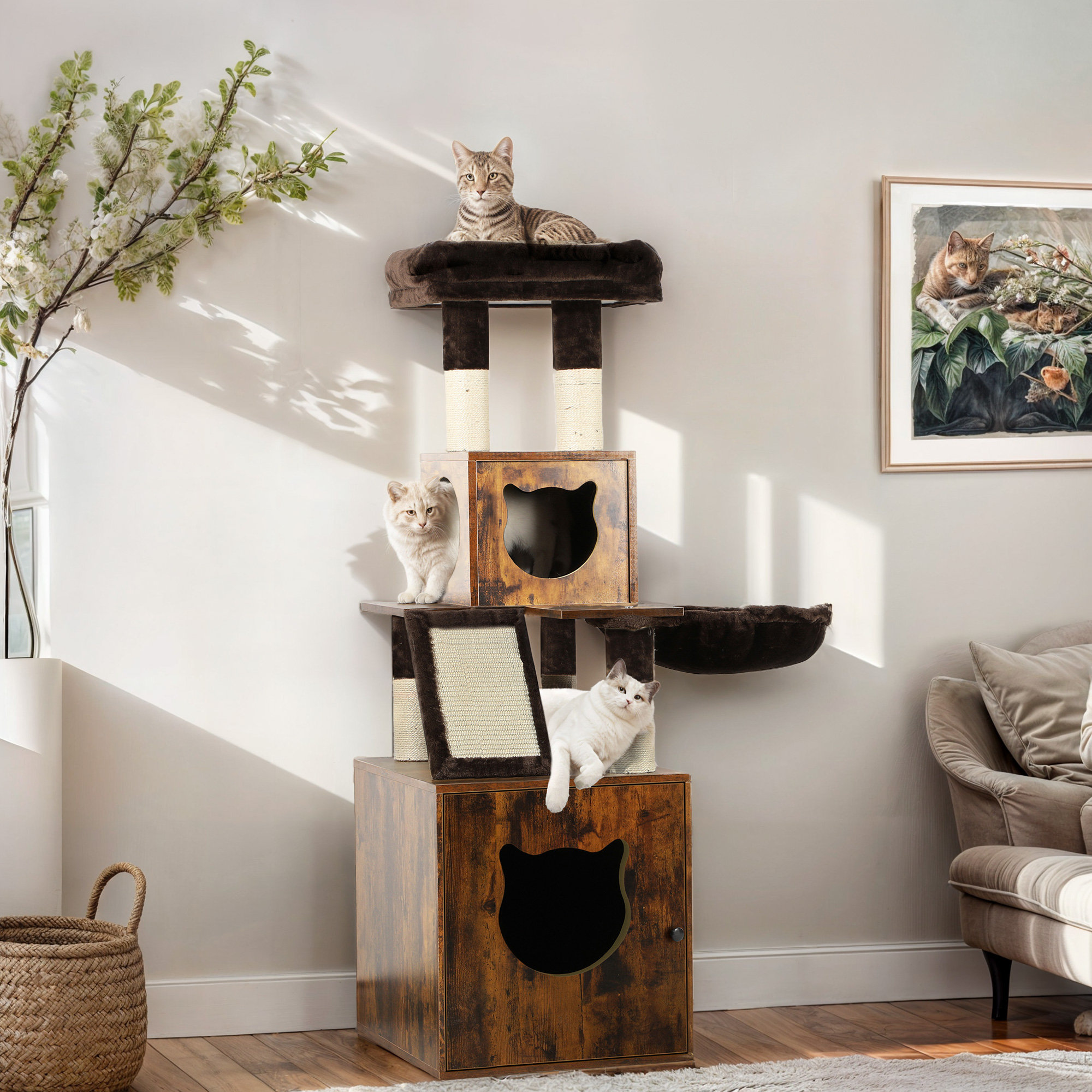 Archie & Oscar™ Ilford 57.4'' H Cat Tree | Wayfair