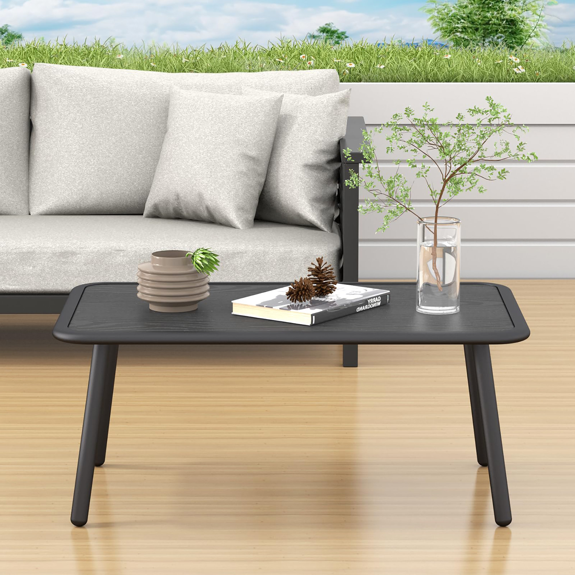 George Oliver Small Rectangle Outdoor Coffee Table - Wayfair Canada