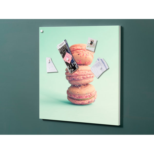 Ebern Designs Notiz Motive Macaroons Magnetic Wall Mounted Cork Board ...