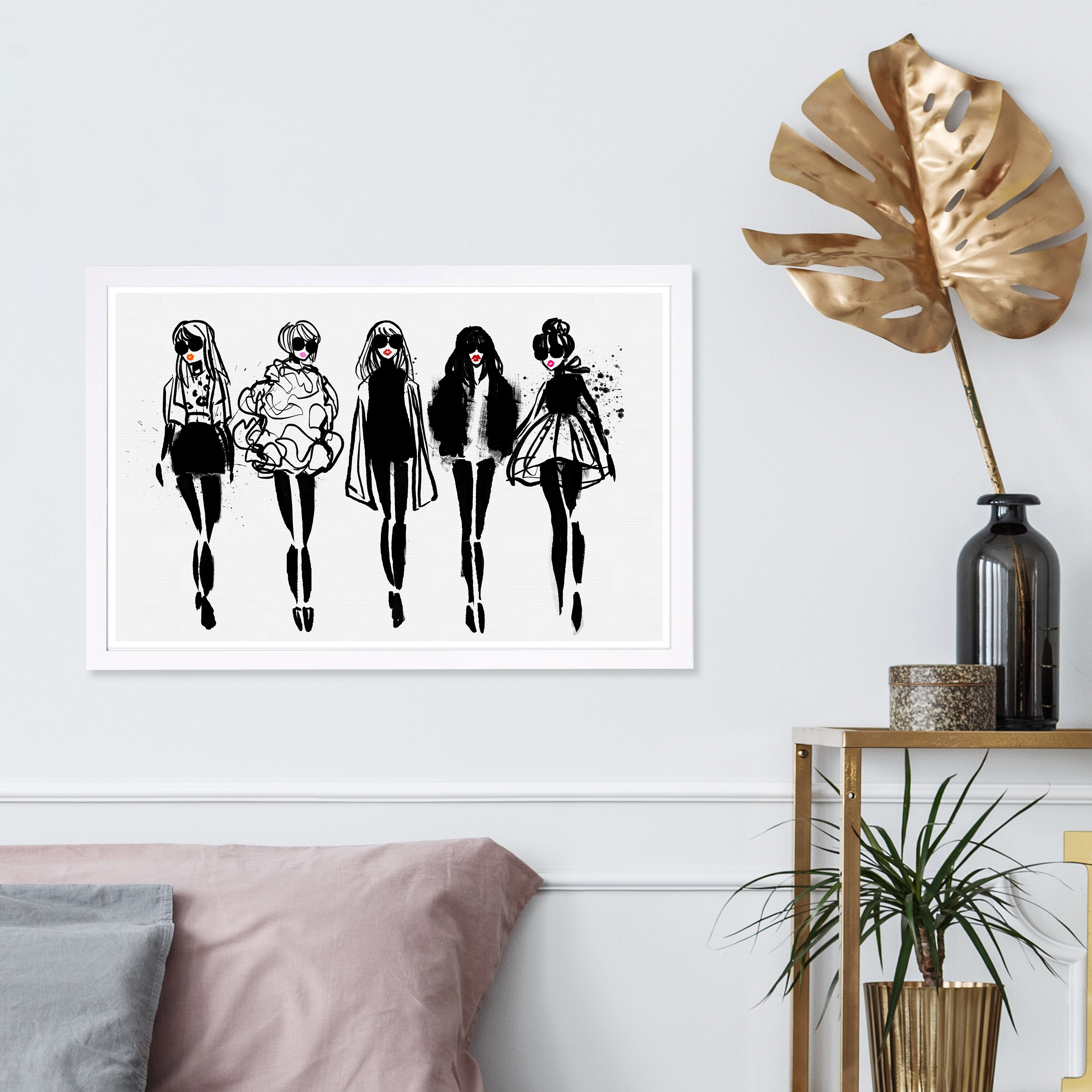 Mercer41 'Girl Line up' Framed Graphic Art - Wayfair Canada