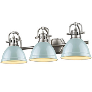 3 Light Chrome Bathroom Vanity Lighting You'll Love | Wayfair