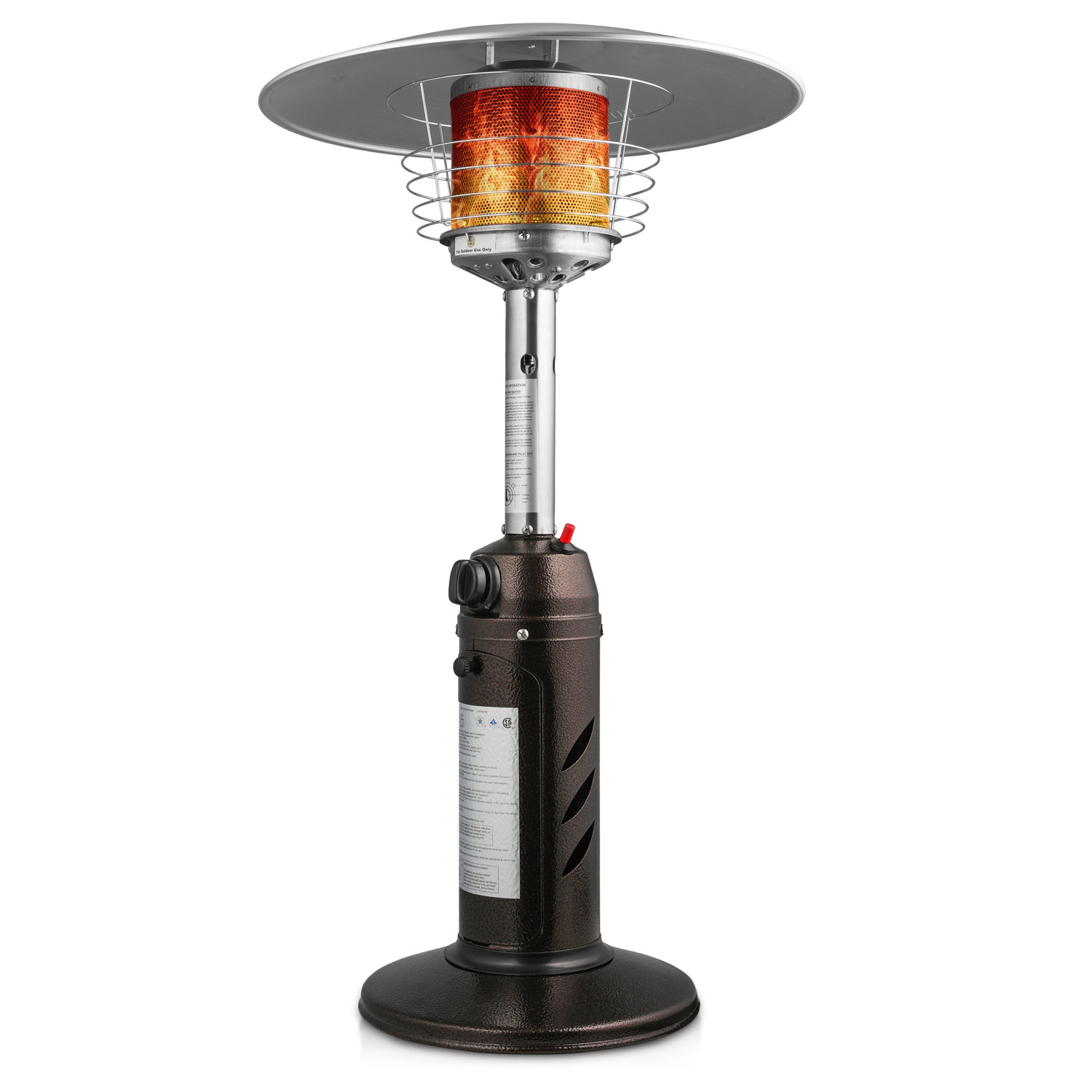 MoNiBloom Propane Gas Patio Heater, Outdoor 11,000 BTU Table Top Heater ...