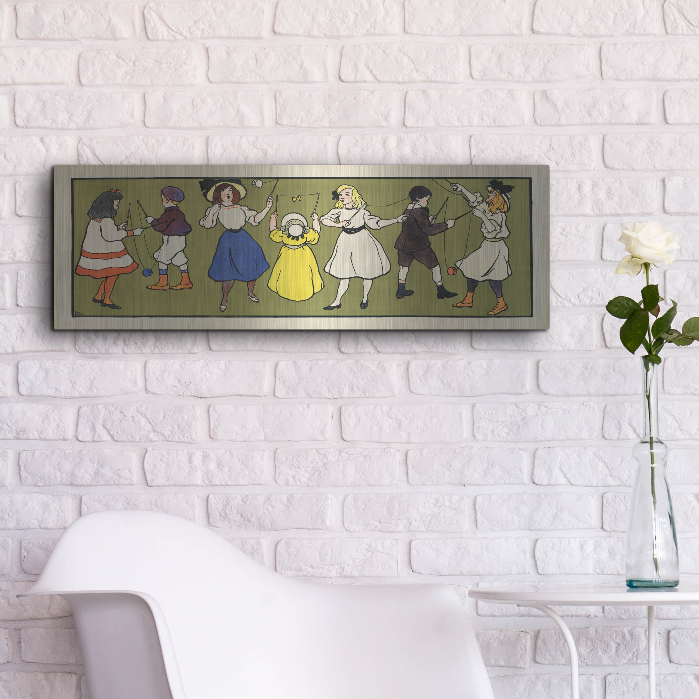 Lark Manor Luxe Art 'Children's Panel - Girls' by Vintage Posters, Wall ...