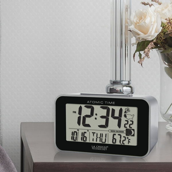 Ebern Designs Digital Atomic Tabletop Clock with Alarm & Reviews | Wayfair
