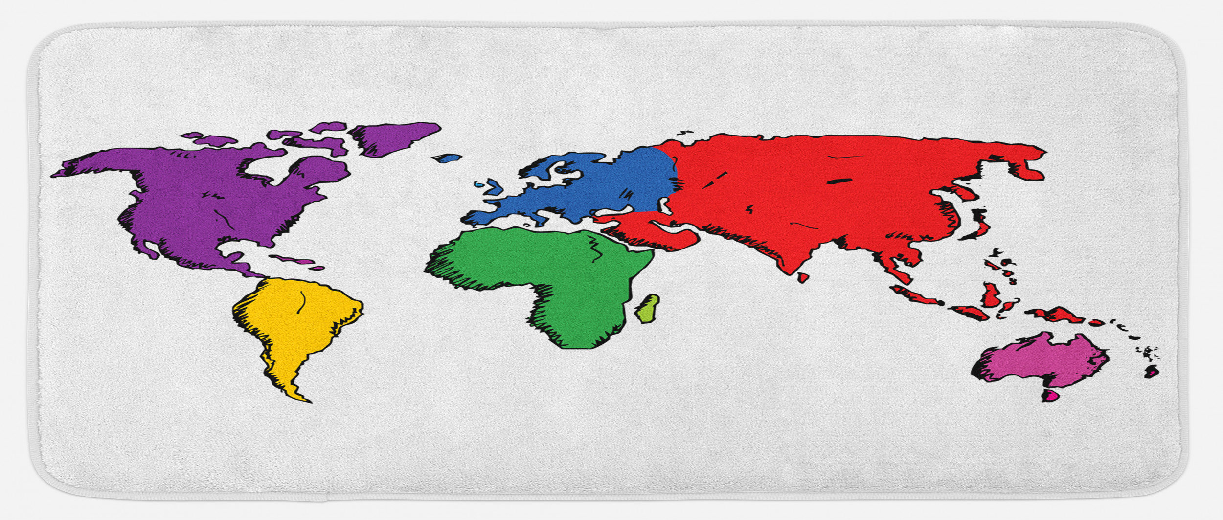 East Urban Home World Map Kitchen Mat | Wayfair