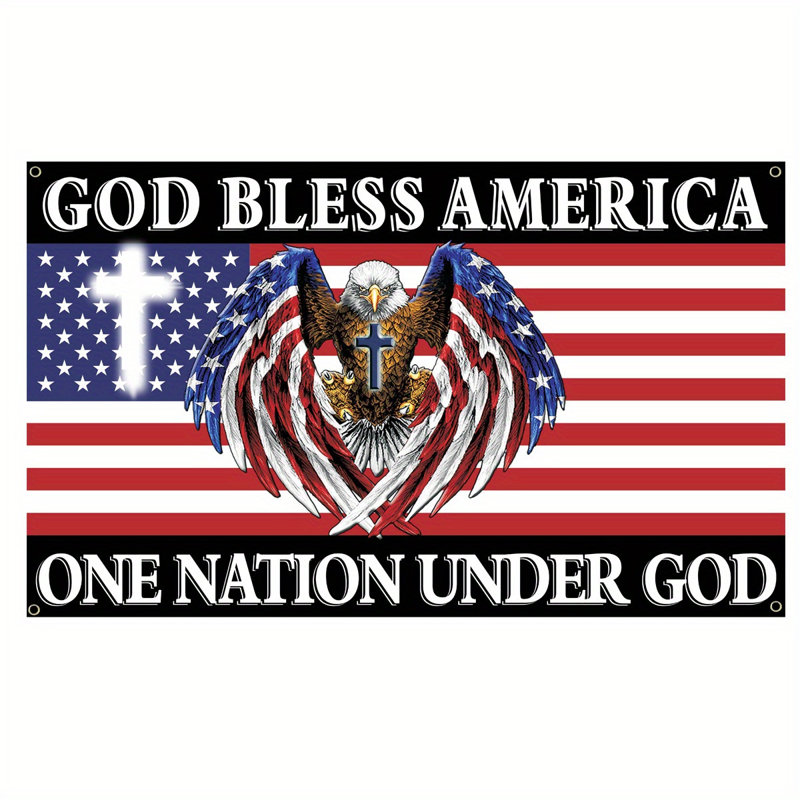 Arlmont & Co. One Nation Under God Eagle Flag | Wayfair