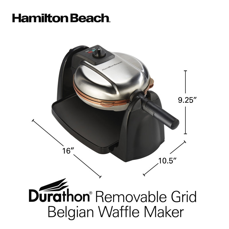 Hamilton Beach® Durathon® Removable-Grid Belgian Waffle Maker & Reviews ...