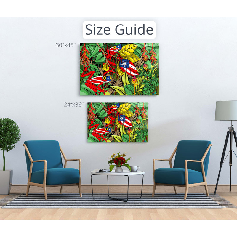 Bay Isle Home™ Puerto Rican Coqui Frogs, Puerto Rico Wall Art, Printed ...
