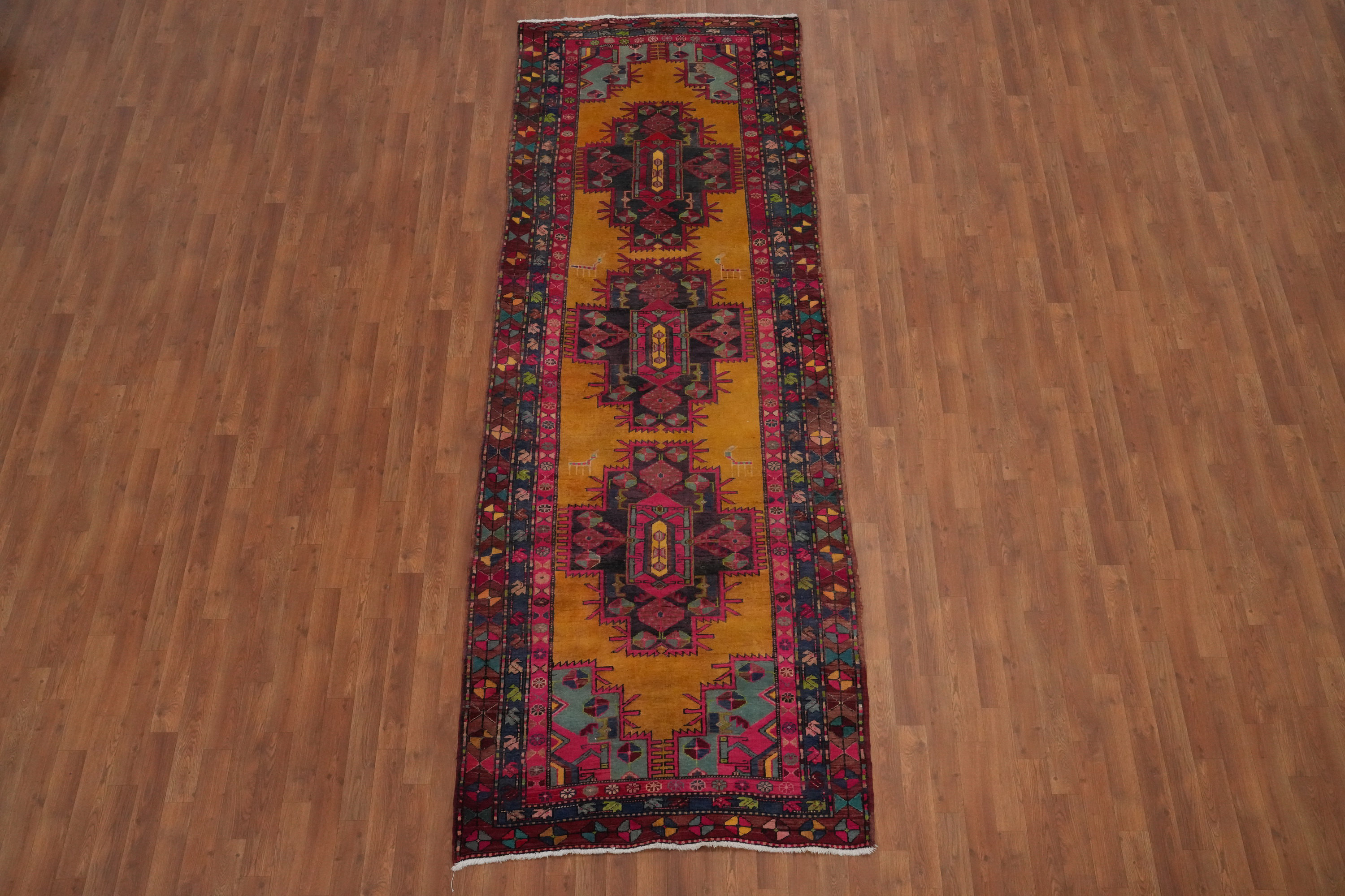 Isabelline Handmade Wool Traditional Runner Rug 4x11 | Wayfair