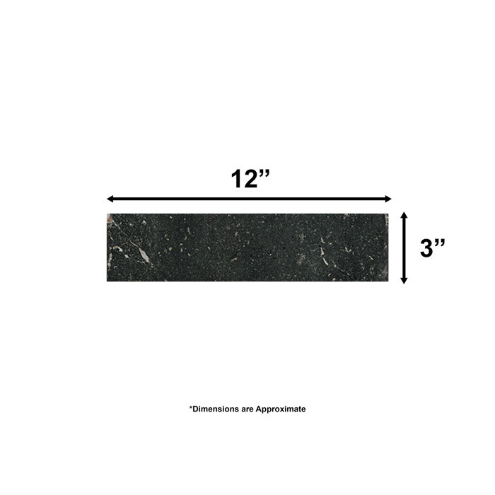 Encore Surfaces Roma 3 x 12" Matte Subway Grafite Marble Look Tile ...