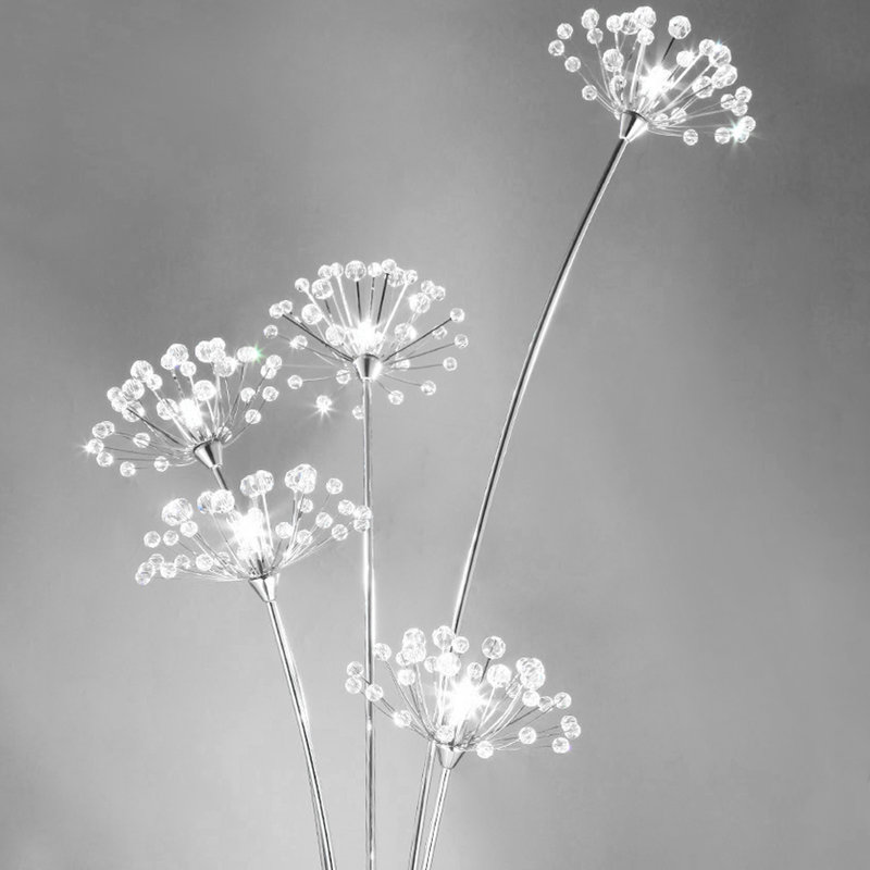 Rosdorf Park 69 Inch Crystal Dandelion 5-Light LED Floor Lamp & Reviews ...