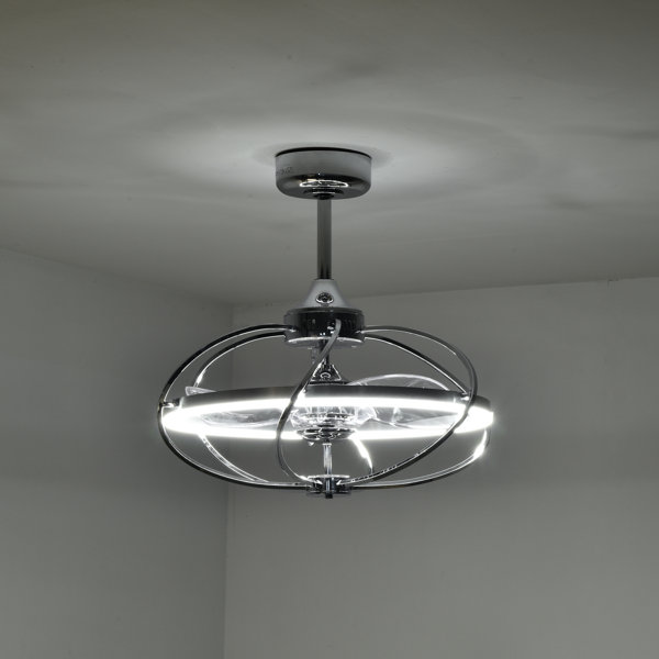 Warehouse of Tiffany 24.25" 3 - Blade LED Chandelier Ceiling Fan with ...